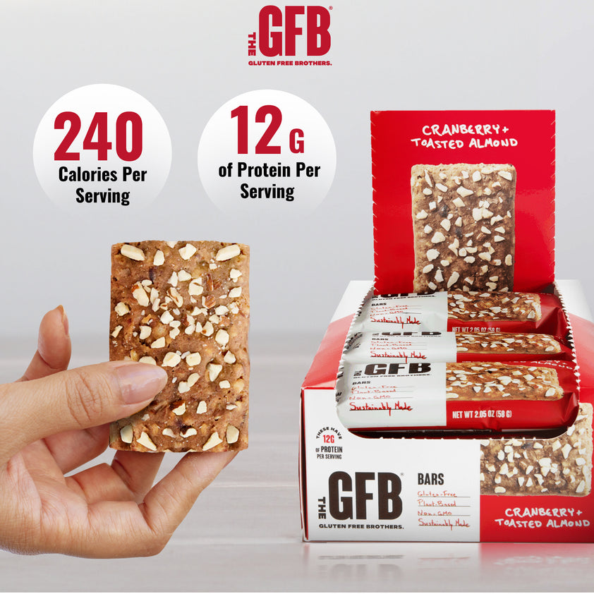 The GFB: Gluten Free Bar: Cranberry Toasted Almond Protein Bars